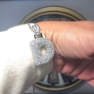 Jewelry | New Silver Ice Bubble Letter Pendant Necklace | Poshmark